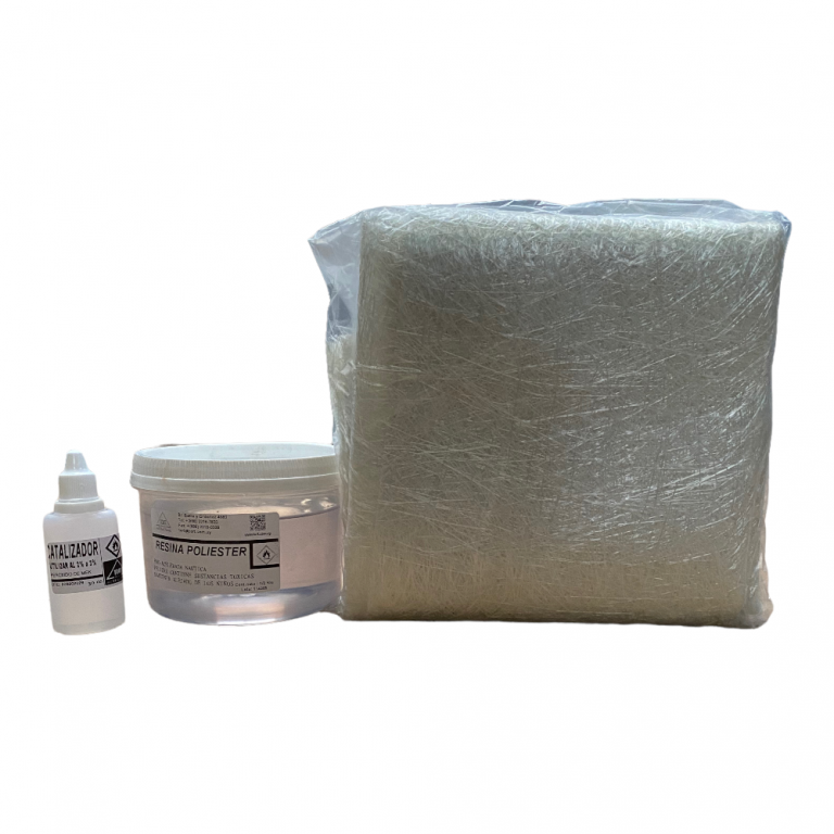 Kit Resina Poliéster Naútica Con Catalizador Y Fibra De Vidrio 1/2 Kg ...